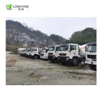 China Second Hand 350 KWh Twin Shaft Concrete Mixer With Pump Used Mixer Truck for sale