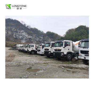 China Second Hand 350 KWh Twin Shaft Concrete Mixer With Pump Used Mixer Truck for sale
