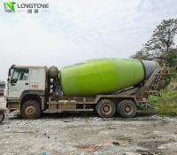 China T-Shape Blade Used Mixer Truck , 10 M3 Mixer Tank Truck 8500KG for sale