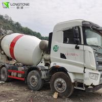 China T-Shape Blade Used Mixer Truck , 10 M3 Mixer Tank Truck 8500KG for sale