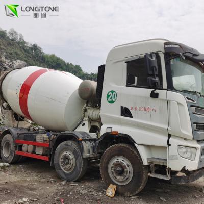 China T-Shape Blade Used Mixer Truck , 10 M3 Mixer Tank Truck 8500KG for sale