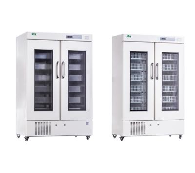 China 4 Degree 658 Liters Medical Double Door Blood Bank Refrigerator Large Capacity for sale