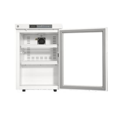 China 60L Pharmacy Medical Grade Vaccine Refrigerator With Single Glass Door 2Degrees 8 Degrees for sale