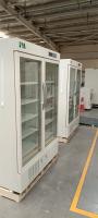 China 2-8 Degree Double Glass Door Pharmacy Laboratory Refrigerator Fridge For Hospital Equipment for sale