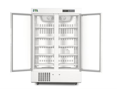 China 656L High Quality Double Glass Door Upright Pharmacy Medical Refrigerator For Vaccine Storage for sale