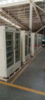 China 2-8 Degree 1006L Double Glass Door Upright Pharmacy Refrigerator Medical CE Certificate for sale