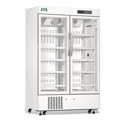 China 1006 Liters Capacity Vertical High Quality Pharmacy Medical Refrigerator Color Sprayed Steel for sale