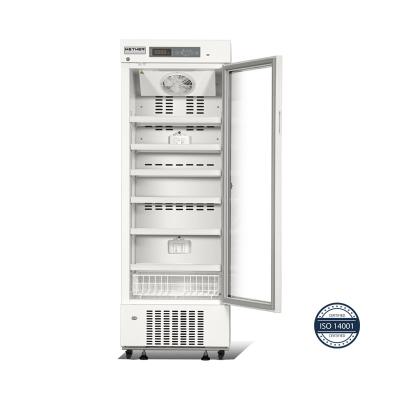 China Real Force Air Cooling Biomedical Pharmaceutical Grade Refrigerator Freezers 315L With Glass Door for sale