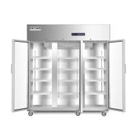 China Heating Glass Doors Stainless Steel 304 Pharmacy Medical Refrigerator Used In Hospital Lab for sale