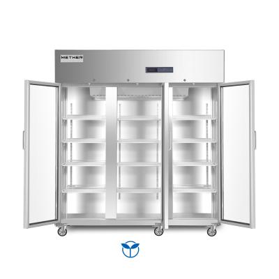 China 1500L Largest Capacity Medical Hospital Pharmacy Vaccine Refrigerator Stainless Steel 304 for sale