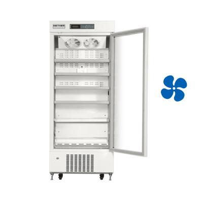 China Microprocessor Temperature Controller Medical Pharmacy Refrigerator With Heated Glass Door 416L for sale