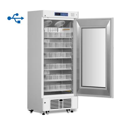 China Foam Glass Door Blood Bank Refrigerator Cabinet With Temperature Printer 4 Degree 368L for sale