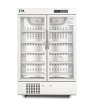 China 2-8 Degree 1006L Double Glass Door Upright Pharmacy Refrigerator Medical CE Certificate for sale