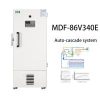 China Auto Cascade Cooling System Biomedical Ultra Low Lab Freezer For Vaccine Medical Equipment for sale