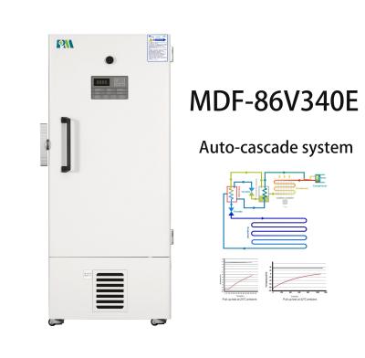 China Auto Cascade Cooling System Biomedical Ultra Low Lab Freezer For Vaccine Medical Equipment for sale