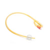 China 20cm 40cm Silicone Coated Latex Foley Urinary Catheter Balloon 1.5ml for sale