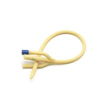 China Yellow Drainage 3 Port Latex Foley Catheter Tube Disposable for sale