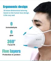 China KN95 Disposable Earloop Face Masks Foldable 16.0*10.5cm Size for sale