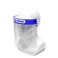 China Medical Clear 0.25MM Plastic PPE Face Shields Splash Protection 33cm*22cm Size for sale