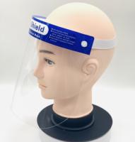 China Medical Clear 0.25MM Plastic PPE Face Shields Splash Protection 33cm*22cm Size for sale