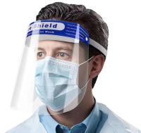 China Medical Clear 0.25MM Plastic PPE Face Shields Splash Protection 33cm*22cm Size for sale