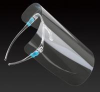 China Anti Smoke Transparent Face Shield With Glasses Frames Sanitary for sale
