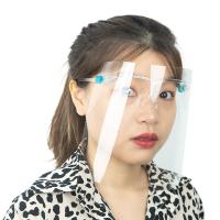 China Anti Smoke Transparent Face Shield With Glasses Frames Sanitary for sale