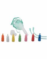 China Disposable 24% Venturi Breathing Oxygen Mask 7 Diluters Adjustable for sale