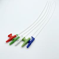 China 45cm Finger Control Suction Catheter Tube , 8Fr  Mucus Extractor Flexible Suction Catheter for sale