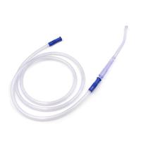China PVC 180cm / 360cm Suction Catheter Tube With Yankauer Handle for sale