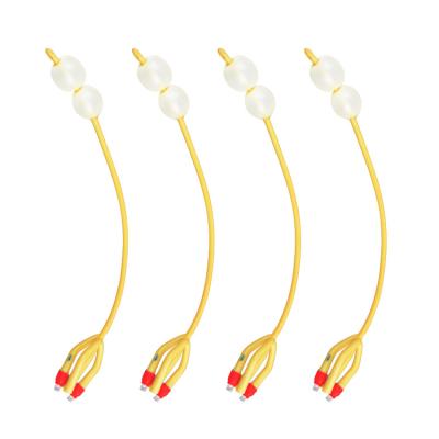 China 24Fr 50cc Latex Foley Catheter 4 Way Dual Balloon Intermittent for sale