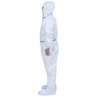 China Sterile Non Woven Chemical Medical Protective Coverall With Shoe Cover for sale