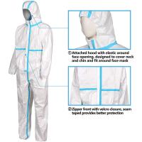 China PPE COVID-19 Anti Virus disposable Protective Suit Medical Clothing for sale