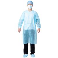 China PP PE EN13795 Medical Isolation Gown AAMI PB70 Level 20gsm-65gsm for sale