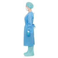 China AAMI LEVEL 1 SMS Disposable Isolation Gown Safety Clothing Non Sterile For Hospital Working Uniform for sale