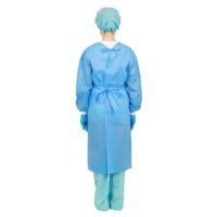 China AAMI LEVEL 1 SMS Disposable Isolation Gown Safety Clothing Non Sterile For Hospital Working Uniform for sale