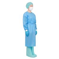 China AAMI LEVEL 1 SMS Disposable Isolation Gown Safety Clothing Non Sterile For Hospital Working Uniform for sale