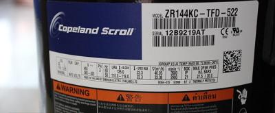 China Air Conditioning Refrigeration Copeland Hermetic Scroll  Compressor ZR144KCE-TFD-523 for sale