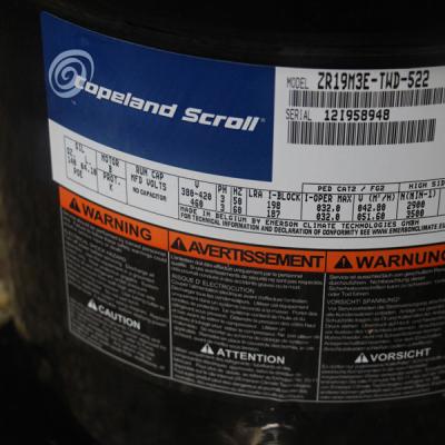 China Cooling Systerm Copeland Hermetic Scroll  Compressor ZR19M3E-TWD-551 for sale