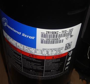 China Copeland Hermetic Scroll  Compressor ZR190KC-TFD-522 for sale