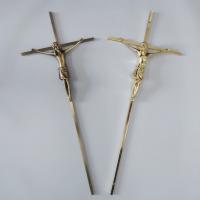 China 18 Inch Funeral Coffin Fittings 8001E Antique Brass Color Length EP For Gold for sale