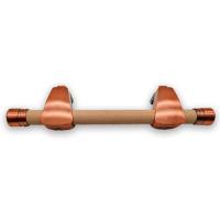 China Coffin handle casket with metal swing bar 1038-3 zamak point and end cap with wooden bar for sale