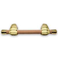 China Coffin handle casket with metal swing bar 1038-3 zamak point and end cap with wooden bar for sale