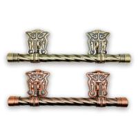 China Funeral coffin handle with twisted steel bar 1003-2 in antique brass plating and coffin fittings for sale