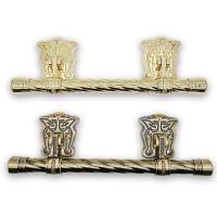 China Funeral coffin handle with twisted steel bar 1003-2 in antique brass plating and coffin fittings for sale