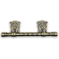 China Funeral coffin handle with twisted steel bar 1003-2 in antique brass plating and coffin fittings for sale