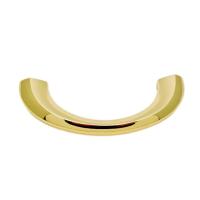 China Die Casting Polished Brass Coffin Handles Zinc Alloy 20*7.5cm Half Moon Design for sale