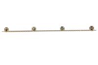 China 22mm Antique Brass Casket Bar 1.8M Extension Length Antique Coffin Handles for sale
