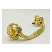 China 19*7.5cm Die Casting Coffin Fittings Zamak Gold Plated Coffin Handles for sale
