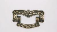 China 19*11cm French Type Antique Coffin Handles Brass Plated 120kg Weight Lifting for sale
